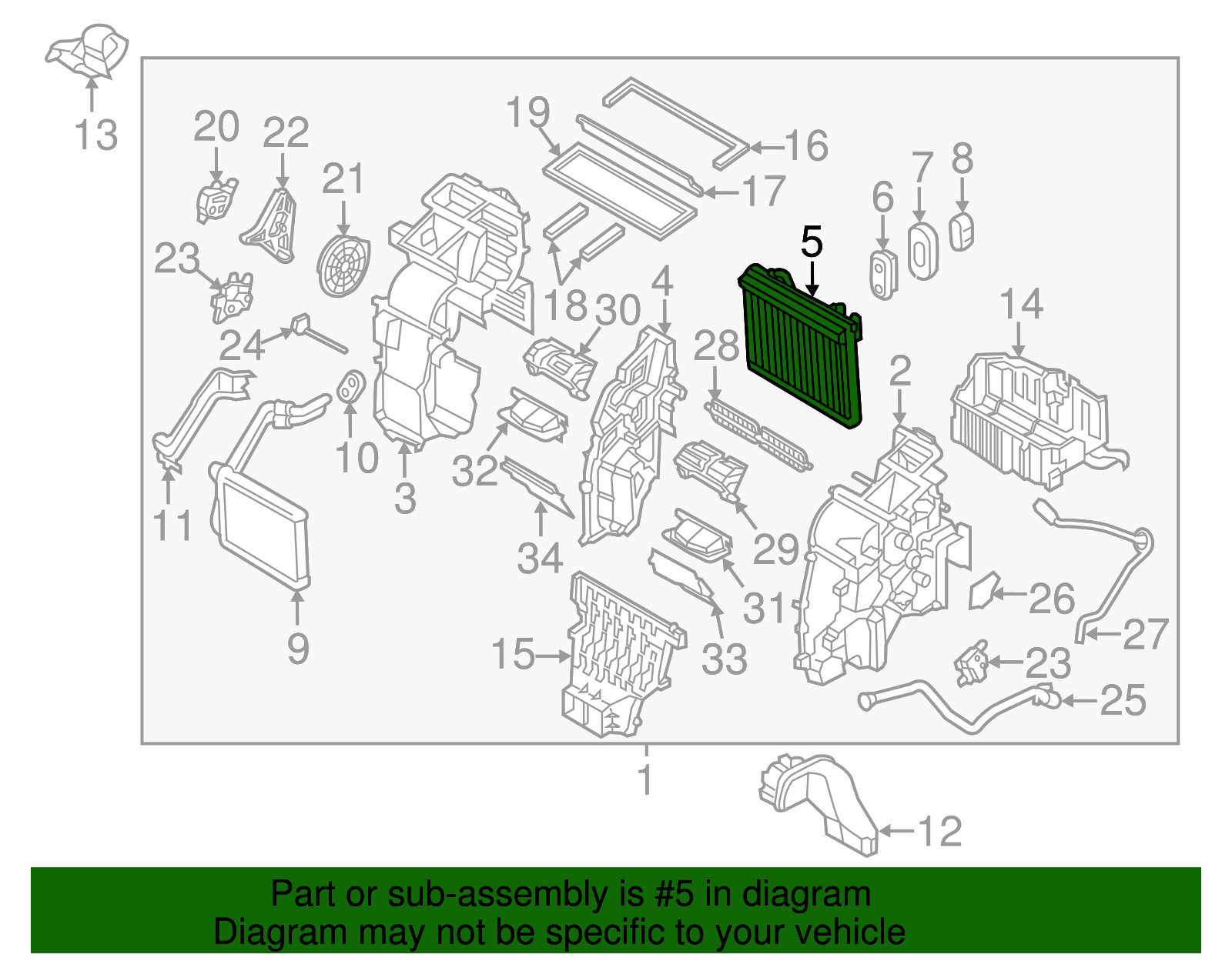 Genuine Evaporator Core for 2016-2021 Hyundai Tucson | Part# 97139 ...