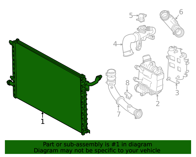 2018-2019 Land Rover Auxiliary Radiator LR133030 | OEM Parts Online