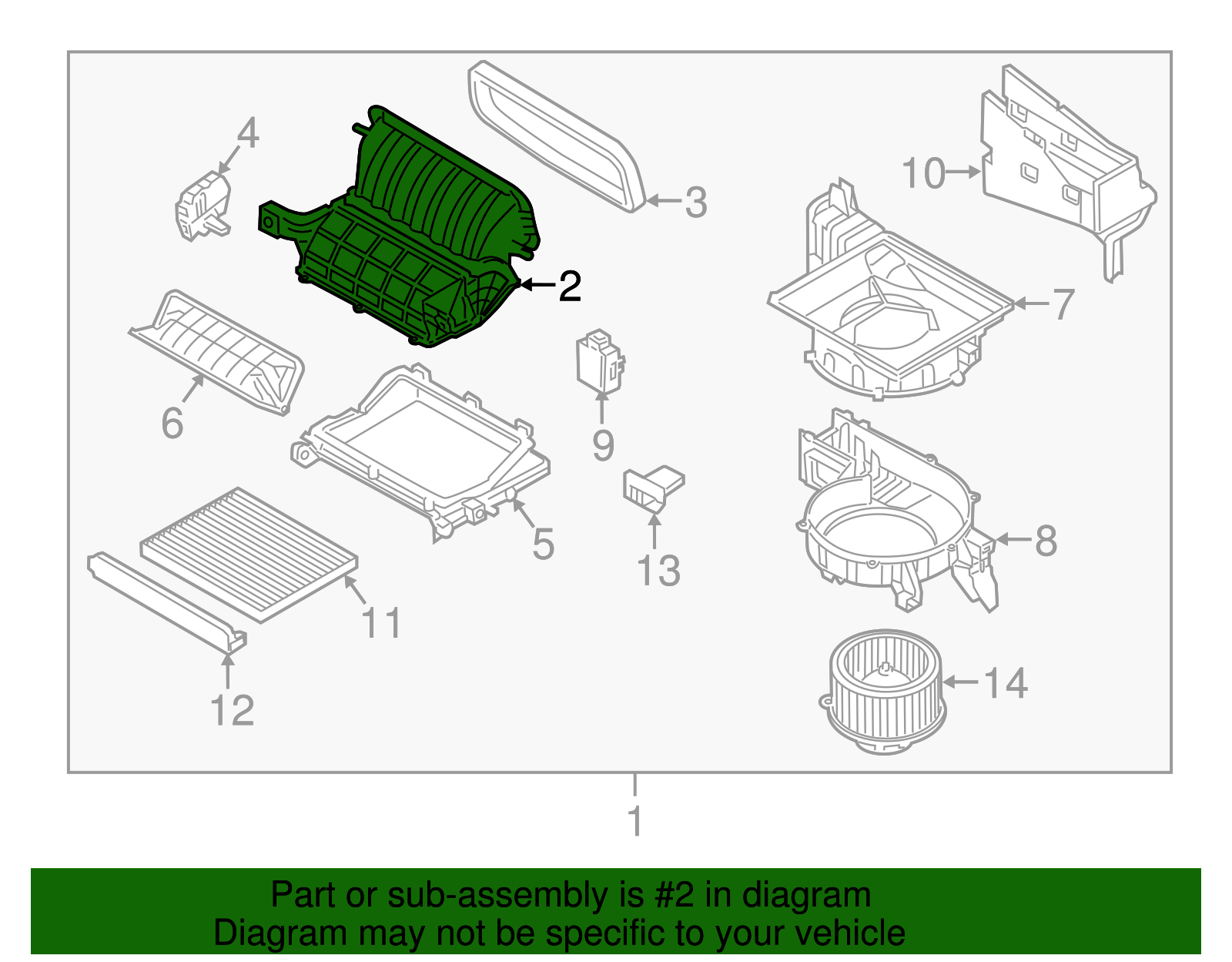 Hyundai - 97114-4Z000 - Upper Case - 2013-2018 Hyundai Santa Fe Sport ...