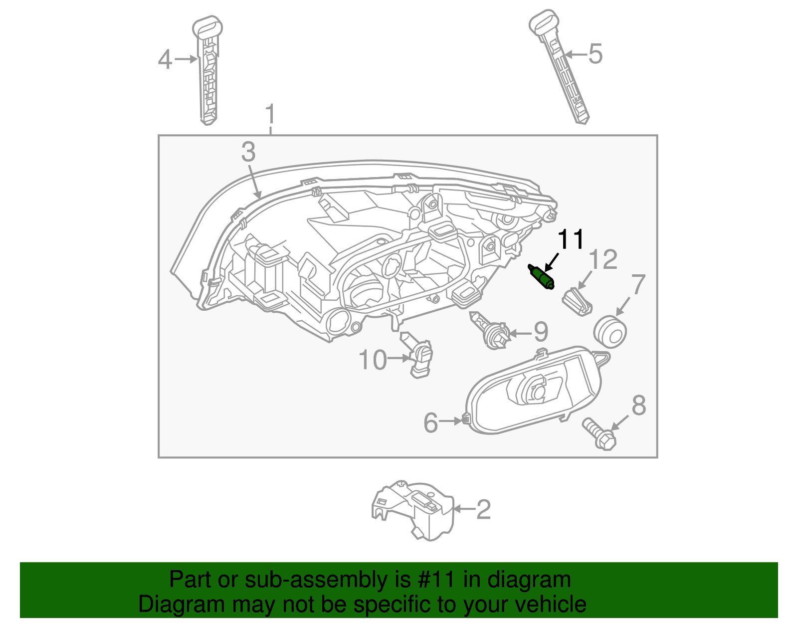 Genuine Signal Bulb for 2011-2014 Volvo S60 | Part# 30640997 | Over 30% ...
