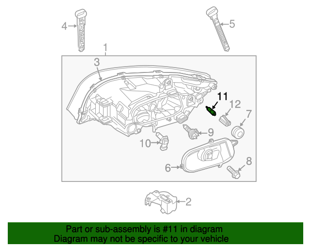 2011-2014 Volvo S60 Turn Signal Light Bulb 30640997 | AutoNationParts.com