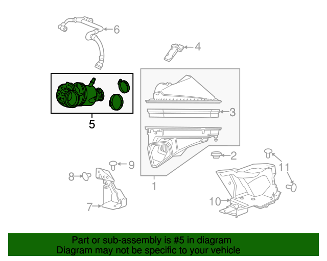 84486693 - Air Cleaner Outlet Duct 2013-2023 GM | AutoNationParts.com