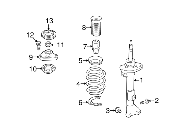 218-323-21-00 - Suspension Strut 2012-2013 Mercedes-Benz ...
