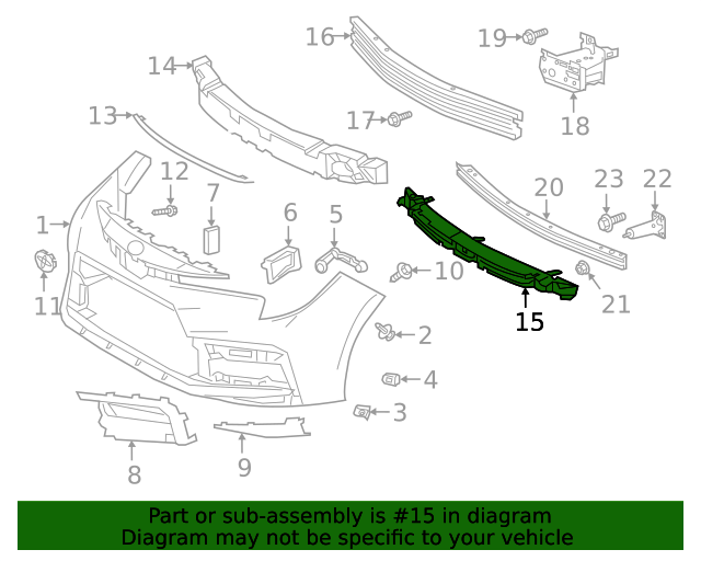 52618-02310 - Lower Absorber - 2020-2022 Toyota Corolla | OEM Genuine ...