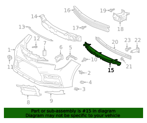 52618-02310 - Bumper Impact Absorber 2020-2024 Toyota Corolla ...