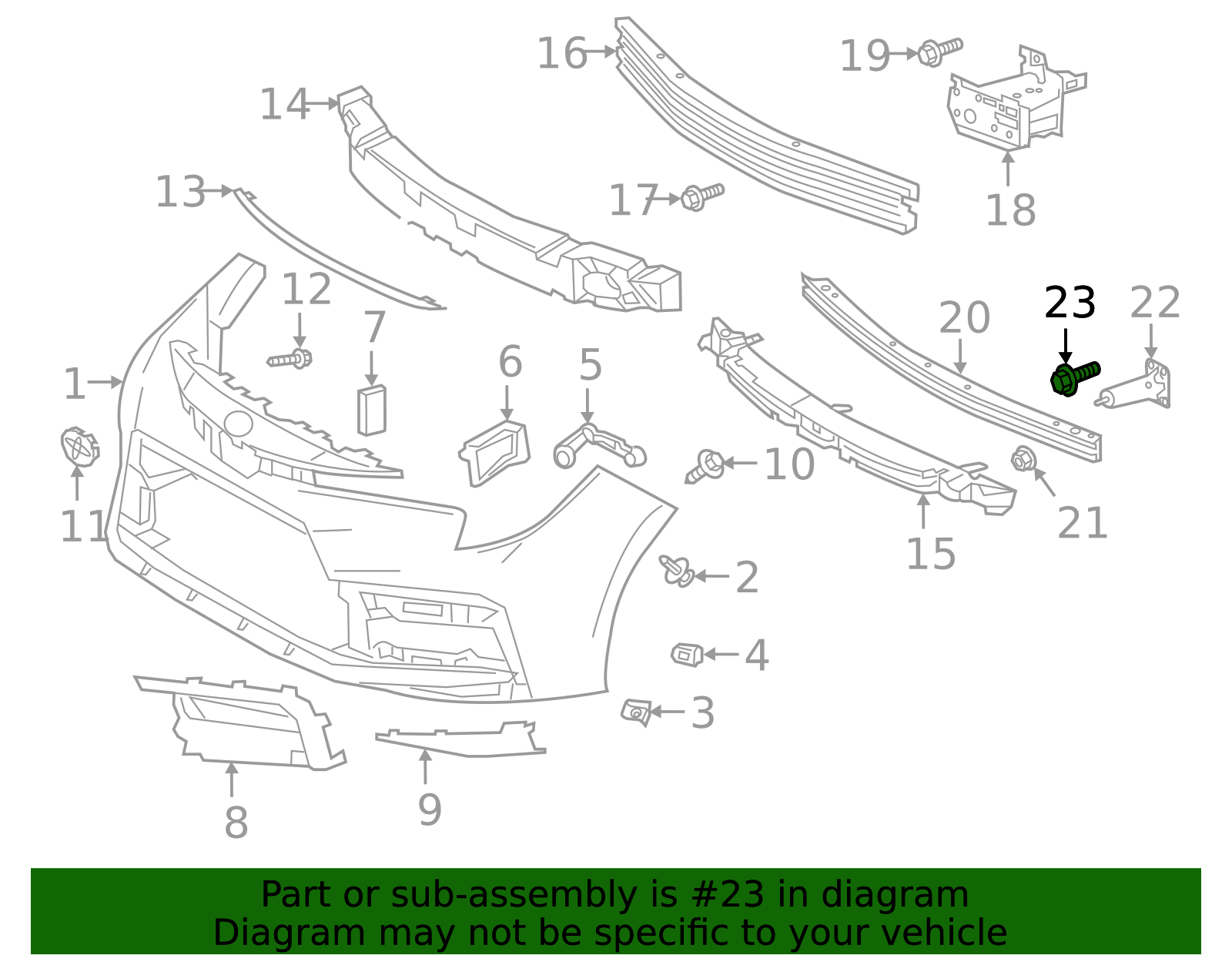 2011-2025 Toyota Swing Grille Actuator Bolt | Reservoir Tank Mount Bolt ...