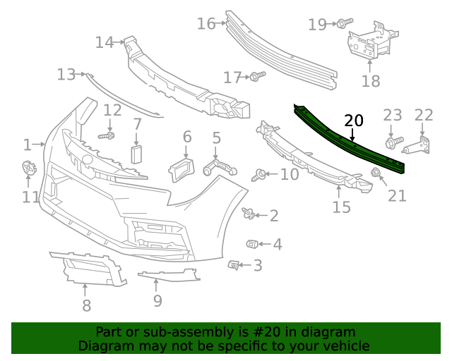 Toyota 2020-2023 Toyota Lower Reinforced 52132-02050 | Toyota Parts
