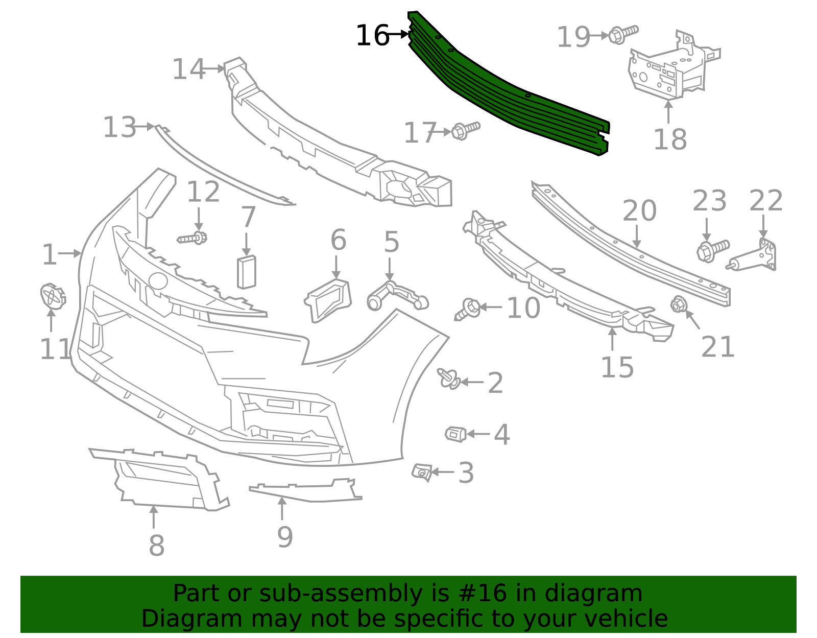2019-2025 Toyota Corolla Impact Bar 52131-12310 | Toyota Parts Center