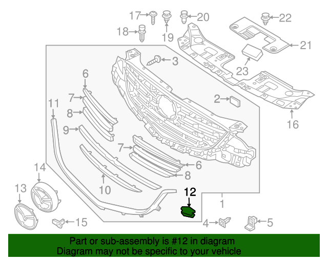 2016 Mazda CX-5 Lower Molding Bracket KA0G-50-164A | Mazda Parts Advantage