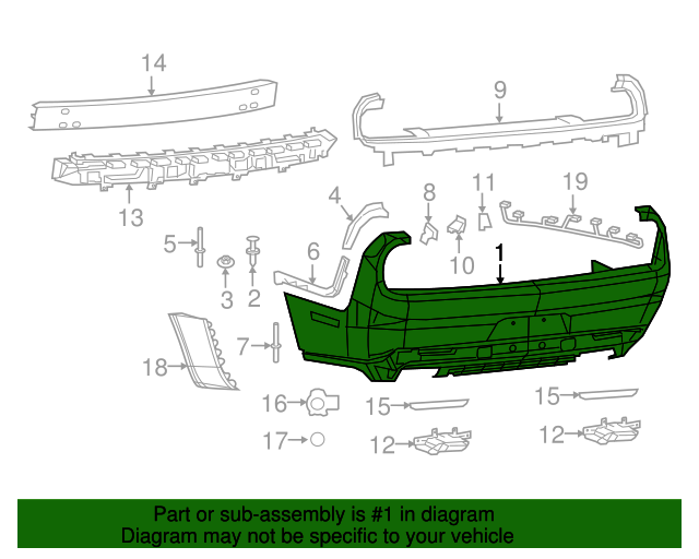 2018 Dodge Challenger Bumper Cover 68371809AA | TascaParts.com