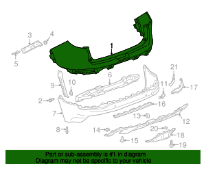 2018-2022 GMC Terrain Rear Upper Bumper Cover 84286227 | QuirkParts