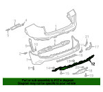 2018-2024 GMC Terrain Black Rear Bumper Valance Panel 84580193 GM ...