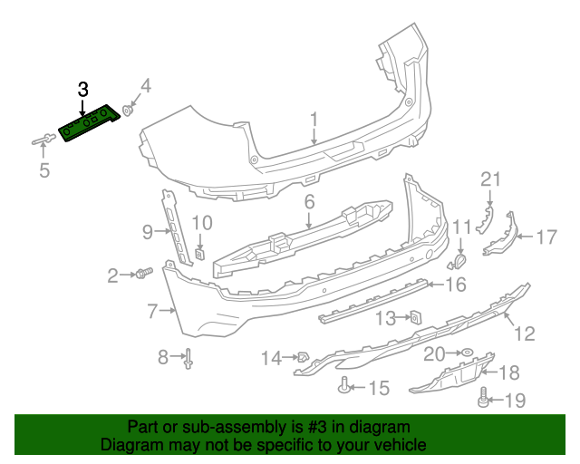 2018-2020 GMC Terrain Side Retainer 23462456 | GMPartsDirect.com