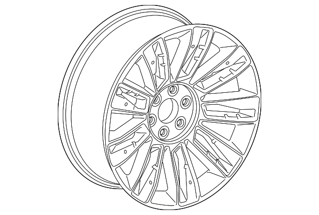 2015-2020 Cadillac 22x9 Aluminum Wheel 84588749 GM | GMPartsDirect.com