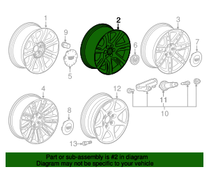 2015-2019 Cadillac Wheel, Alloy 84497728 GM | GMPartsDirect.com