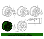 2015-2020 Cadillac 22x9 Aluminum Wheel 84588749 GM | GMPartsDirect.com