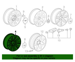 2015-2020 Cadillac 22x9 Aluminum Wheel 84588749 | NewGMParts.com