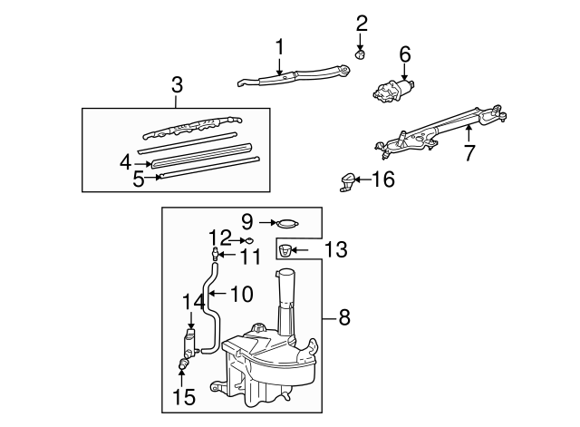 85334-22470 - Washer Hose Connector - 1999-2005 Lexus | My L Parts