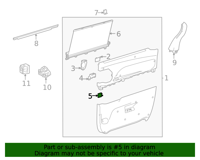 2021-2023 Toyota Sienna Sliding Door Trim Panel 67693-08200-A0 | Toyota ...