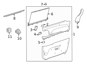 67668-08040 - Frame Trim - 2021-2023 Toyota Sienna | OEMGenuineParts.com