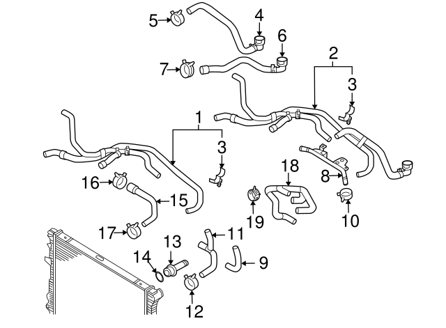 7L0-121-156-E - Water Hose Assembly 2007-2010 Audi Q7 | Audi OEM Parts