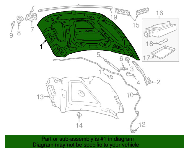 2009-2023 Mopar Hood Panel 68160234AD | Mopar Parts Canada