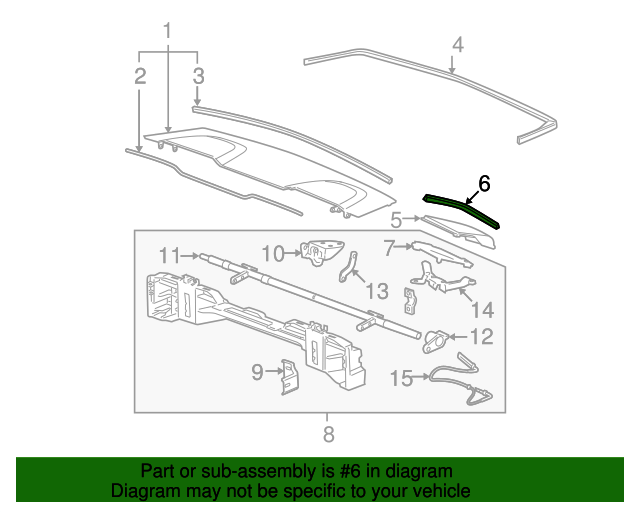2006-2009 Pontiac G6 Weatherstrip 25887158 | GMPartsDirect.com