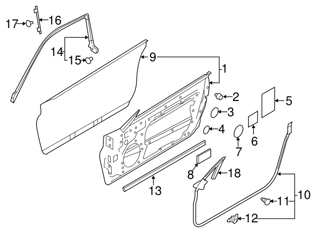 2003-2020 Infiniti Weather-Strip On Body Clip 80850-69900 | INFINITI ...