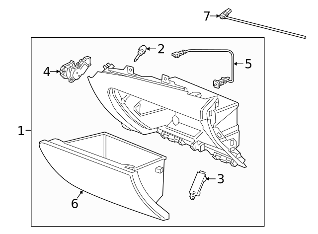 2019-2022 Chevrolet Blazer Glove Box Door 84631580 | GM Parts Center