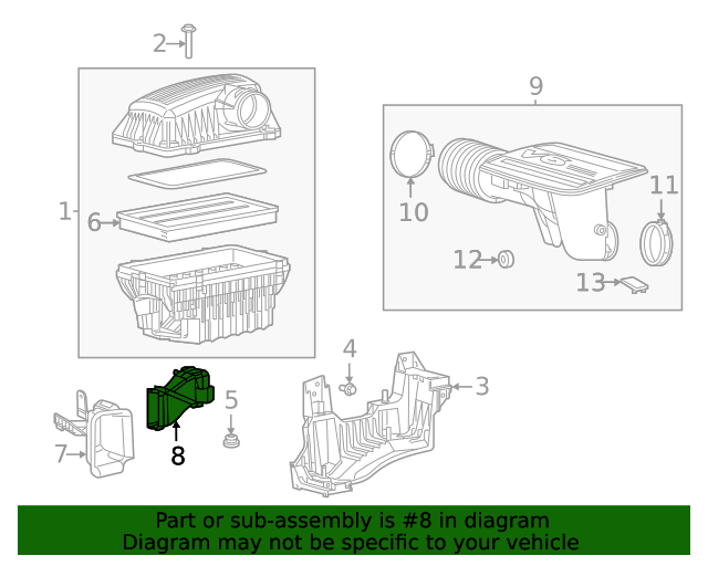 2020 Ram 1500 Air Inlet Duct 68292830AA | TascaParts.com