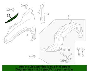 57256XC01A - Fender Ledge Cover - 2019-2021 Subaru Ascent | World OEM ...