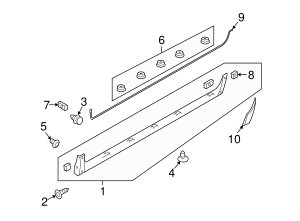2009-2011 Nissan Cube Rocker Molding Clip 76882-AZ100 | GetOEMParts.com