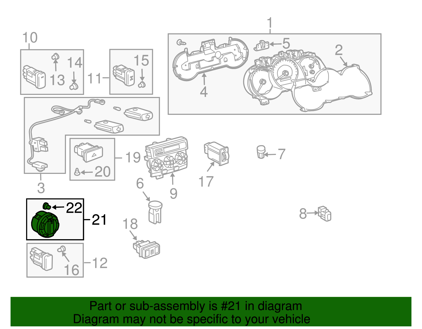 Toyota Parts Switch, 4 Wheel Drive Control 84724-35030 | Toyota Parts ...