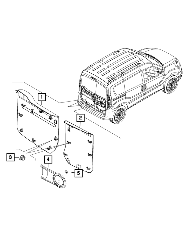 2017-2022 Ram ProMaster City Cargo Door Molding 6SY73LXHAA | Mopar eStore