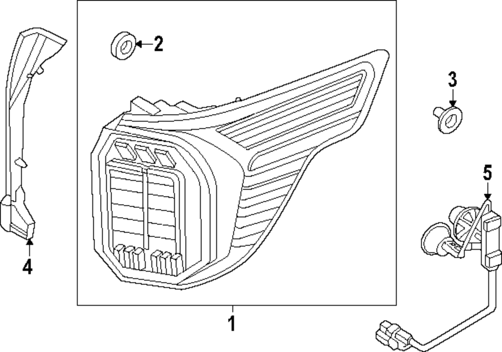 OEM Ford Tail Lamp Assembly For 2025 Ford - Part No. RB5Z-13404-B ...