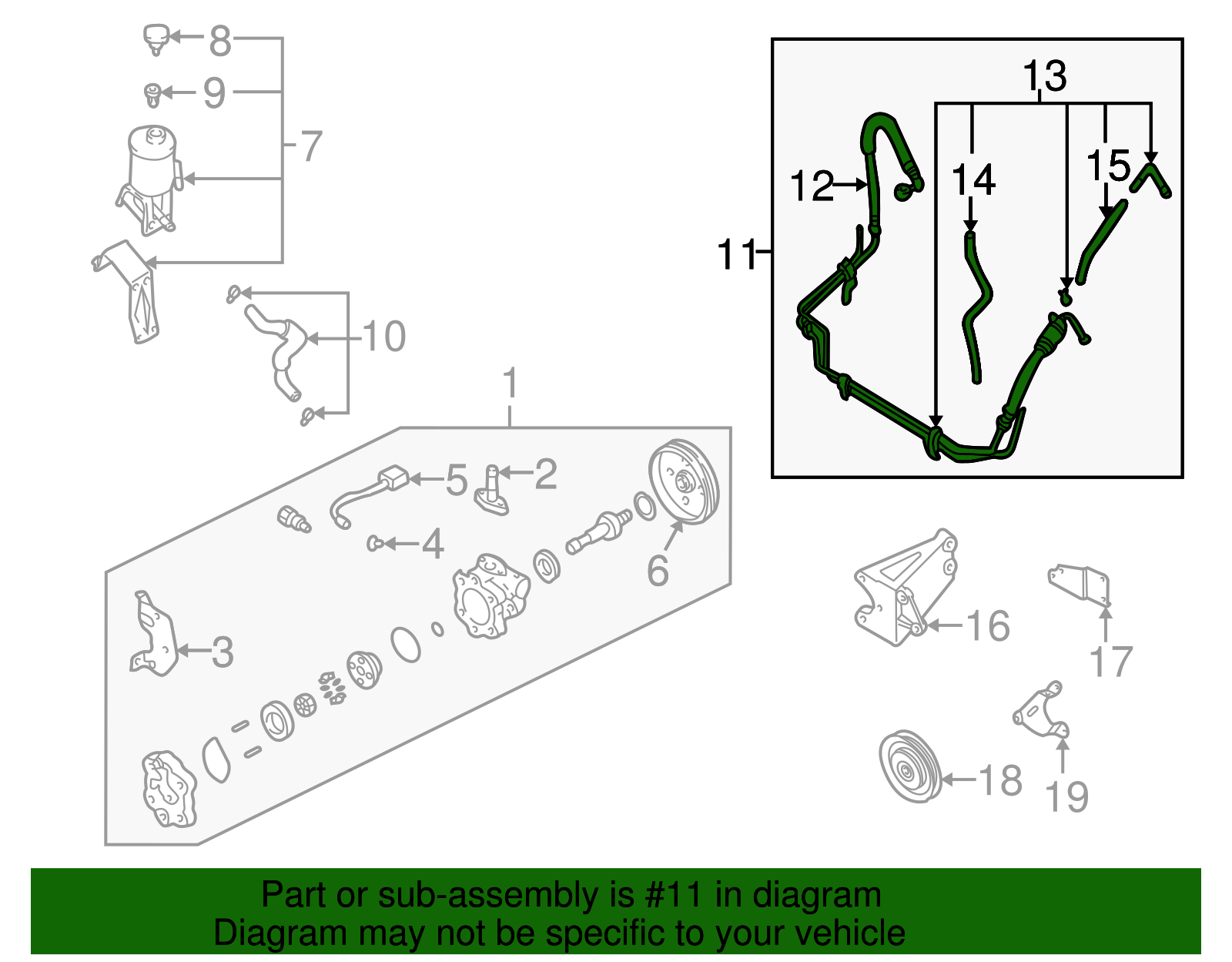 49710-9Z400 - Power Steering Pressure Hose 2000-2004 Nissan | Nissan ...