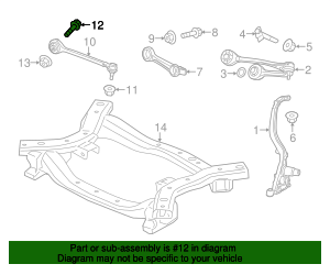 06508238AA - Lateral Arm Mount Bolt - 2009-2021 Mopar | Mopar Parts Canada