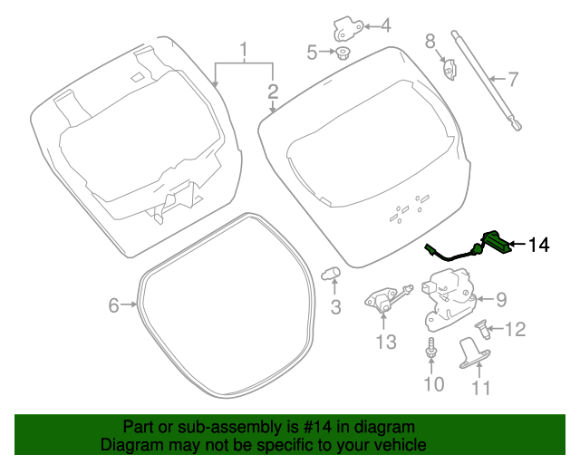 25380-5SA0A - Lock Switch 2018-2024 Nissan LEAF | Nissan Parts ...