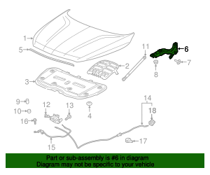 23432757 - Driver Side Hood Hinge 2018-2023 Buick Enclave ...