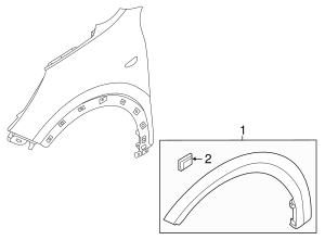 87716-2W000 - Wheel Opening Molding Clip - 2017-2024 Kia | Kia Auto Parts