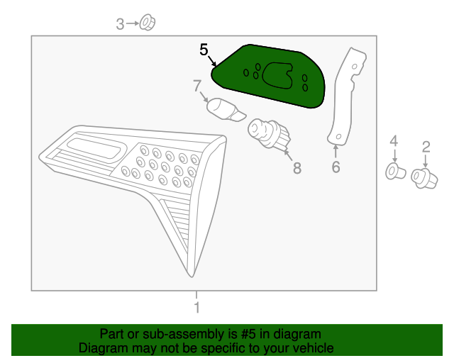 34152-T7A-J01 - Tail Lamp Assembly Gasket 2016-2022 Honda HR-V | Honda ...