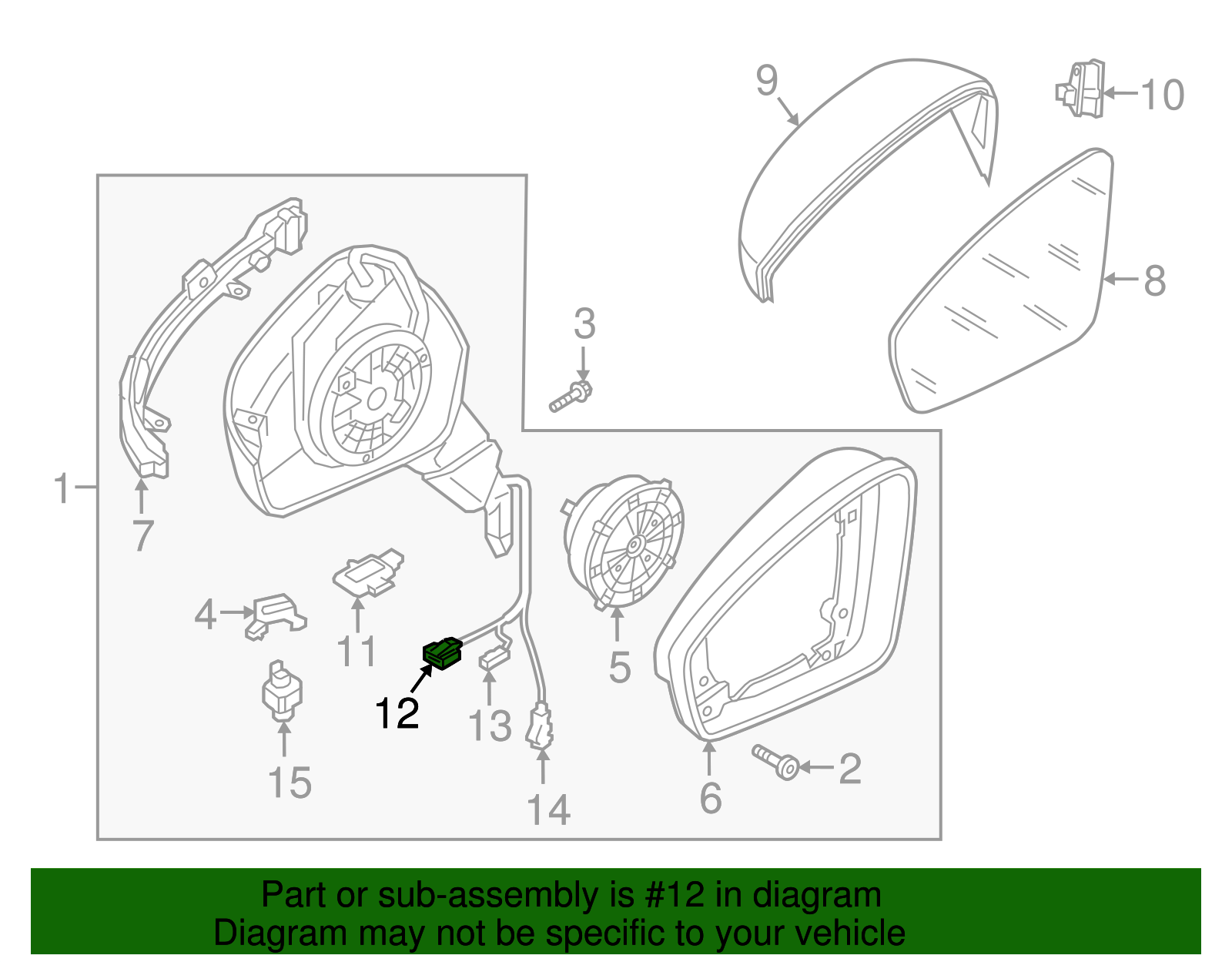 1K0-972-928 - Door Mirror Wiring Harness Connector 2016-2024 Volkswagen ...