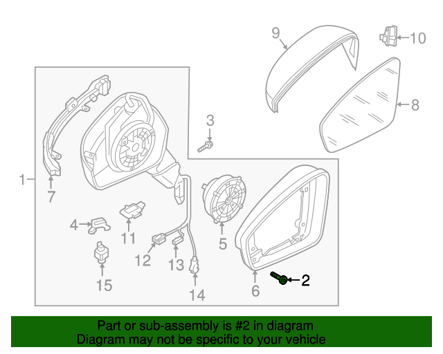 2018-2023 Volkswagen Tiguan Housing Assembly Hardware Kit 5NA-898-011 ...