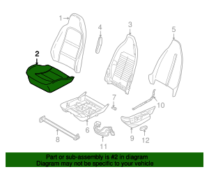 52-10-8-407-797 - Seat Cushion - 1996-2002 BMW Z3 | BMWPartsHub