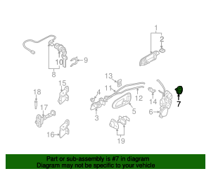 1994-2006 Mitsubishi Door Lock Striker Plate MB867059 | QuirkParts