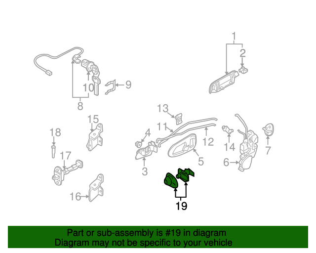 MB818520 - Door Lamp Switch 1994-2004 Mitsubishi | Mitsubishi Direct Parts