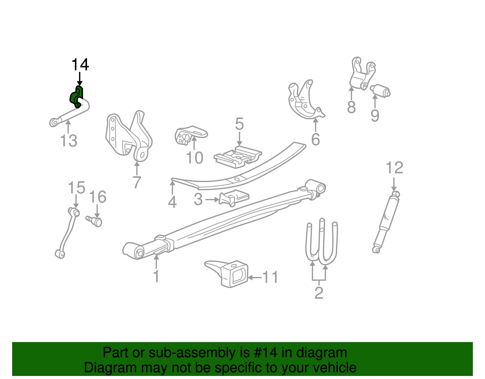 Genuine OEM Ford Part - Stabilizer Bar Bracket F81Z-5486-AB | Genuine ...