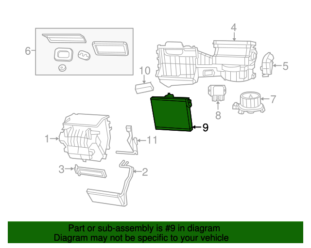 2012-2018 Jeep Evaporato, Air Conditioning 68154897AB | TascaParts.com