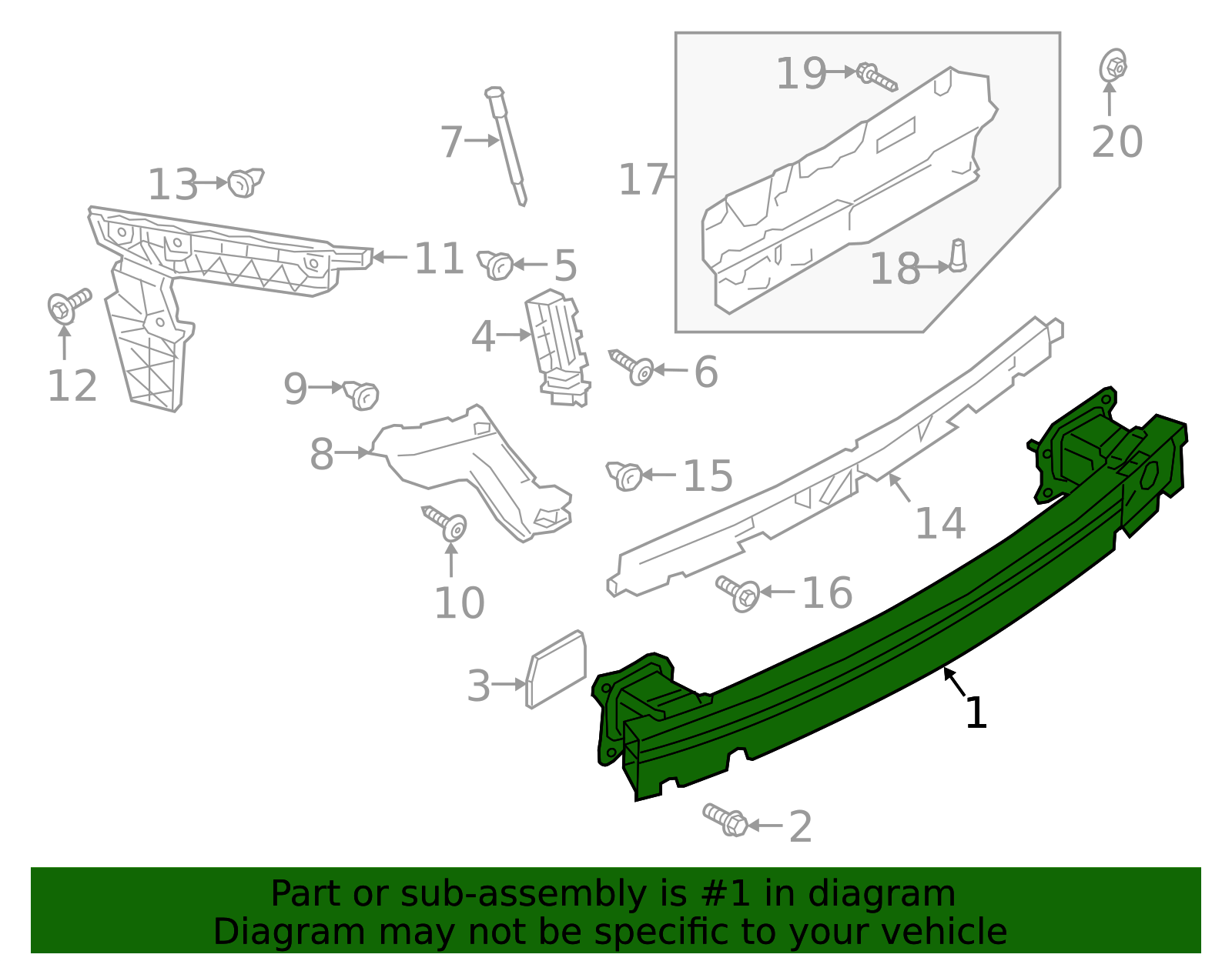 4K0-807-309-D - 2020-2024 Audi A6 allroad - Impact Bar | European OEM ...