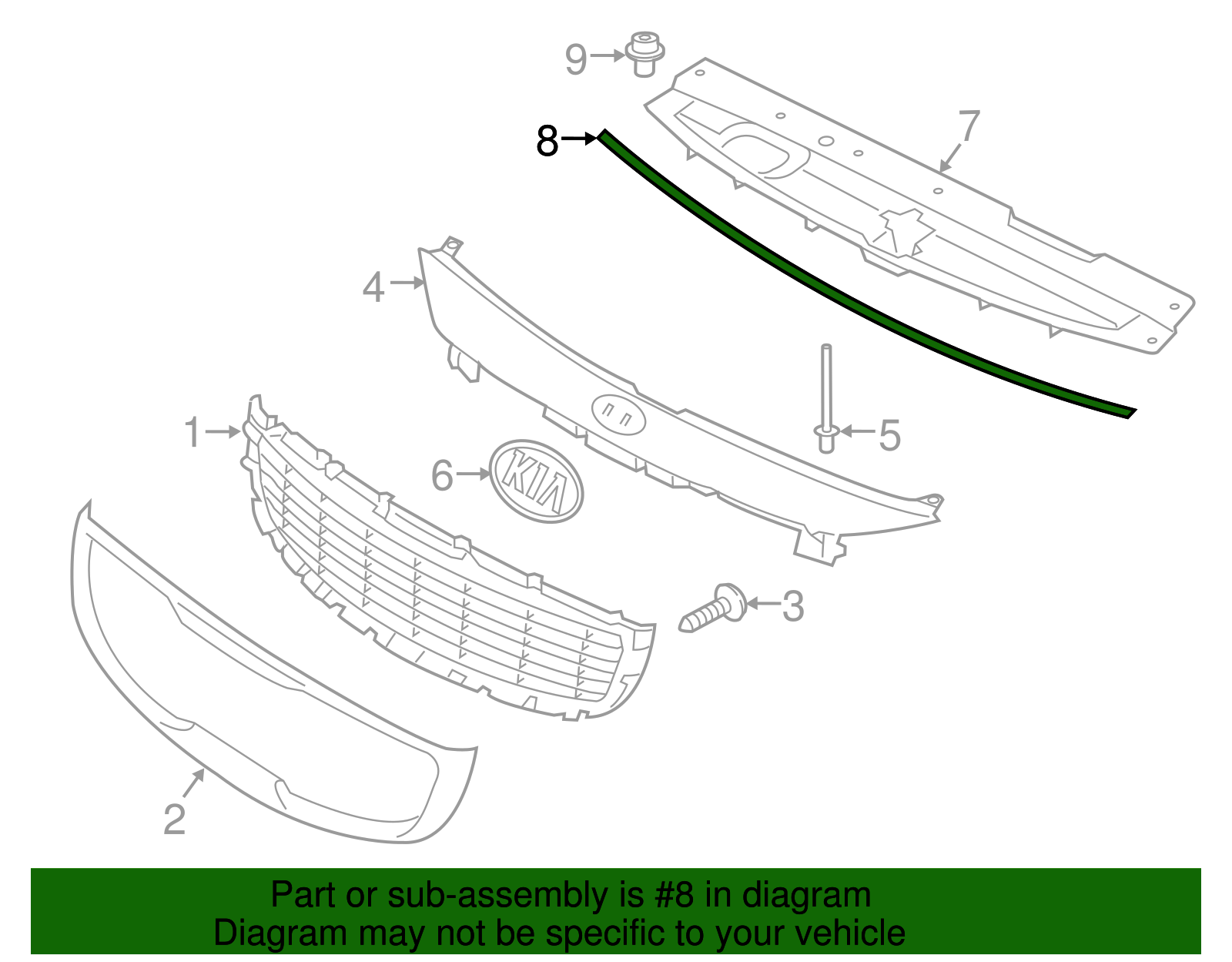 2015-2021 Kia Sedona | Sight Shield Seal | 86357-A9000 | Kia Auto Parts